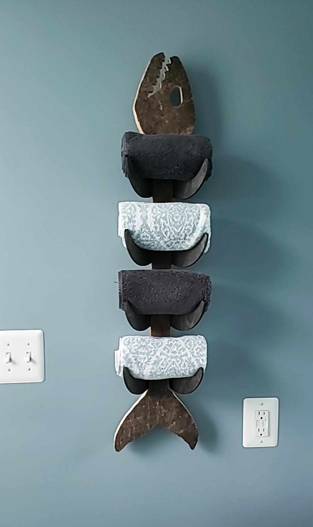 Fish Bones Wine Rack Wine Rack Art Wooden Art Fish Skeleton Rustic ...