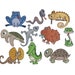 Ectotherms Set of 10 Filled Stitch Machine Embroidery Designs/reptiles ...