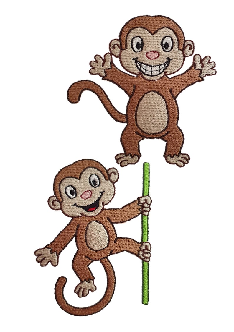 Cheeky Monkey Set of 10 Filled Stitch Machine Embroidery Designs - Etsy