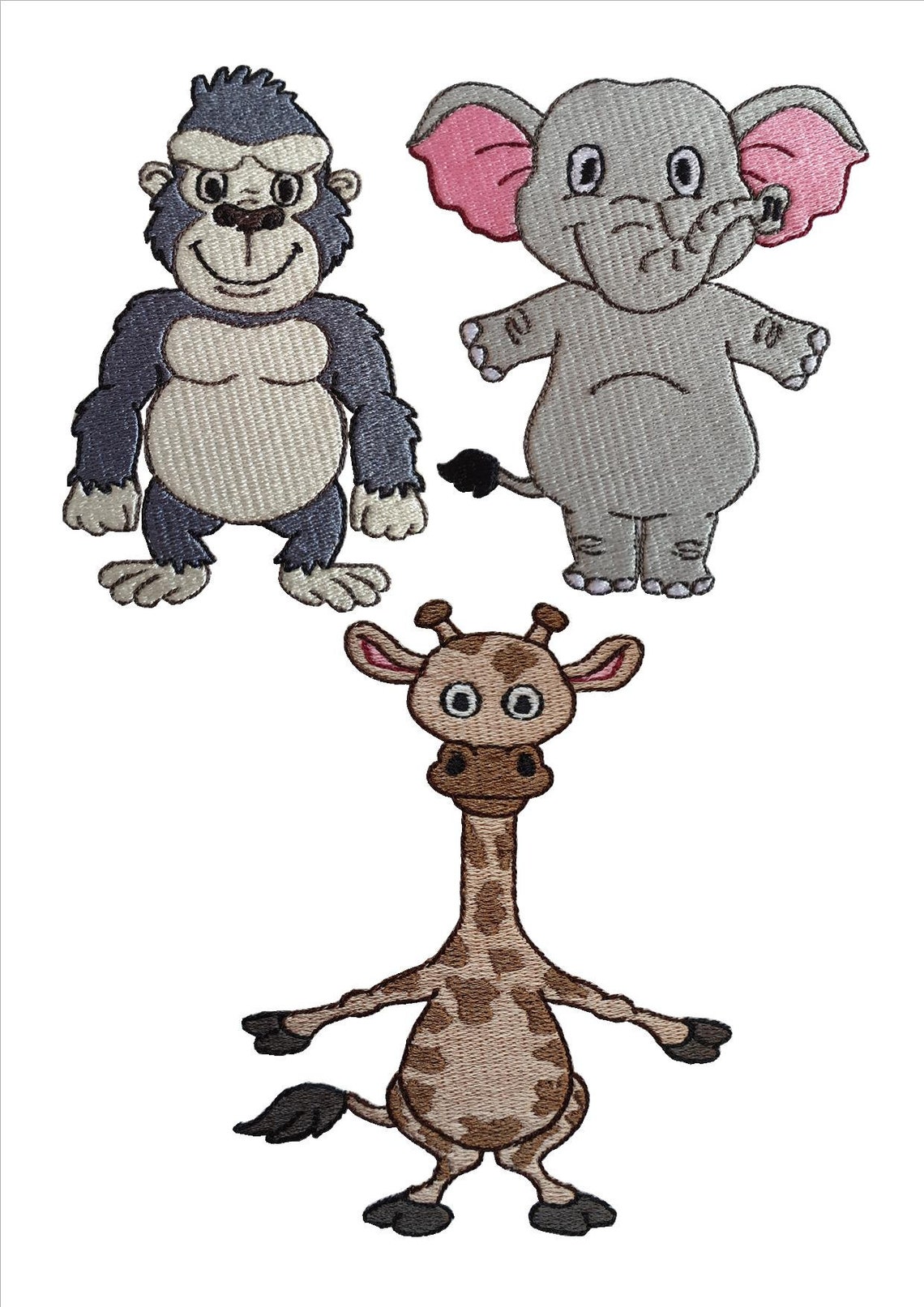 African Animals Filled Stitch Machine Embroidery Set of 10 Designs ...