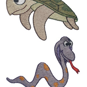 Ectotherms Set of 10 Filled Stitch Machine Embroidery Designs/reptiles ...