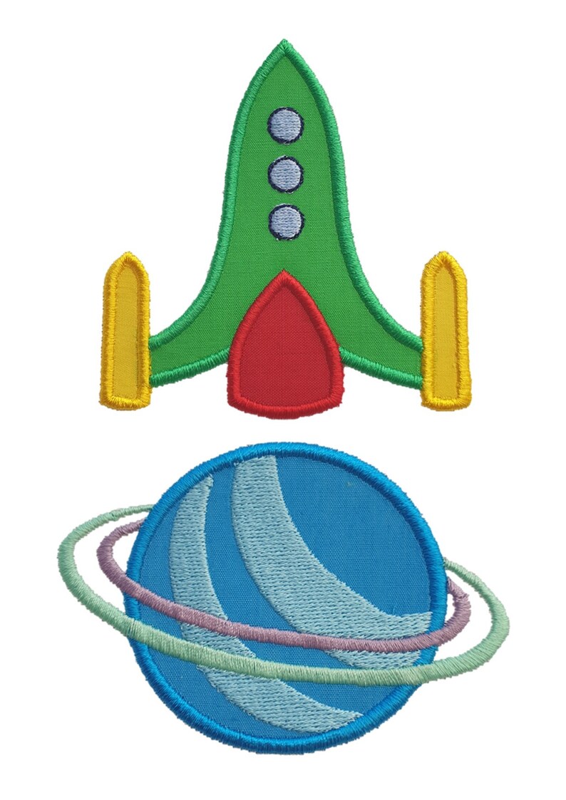 Outer Space Applique Set of 10 Machine Embroidery Designs/planets/space ...
