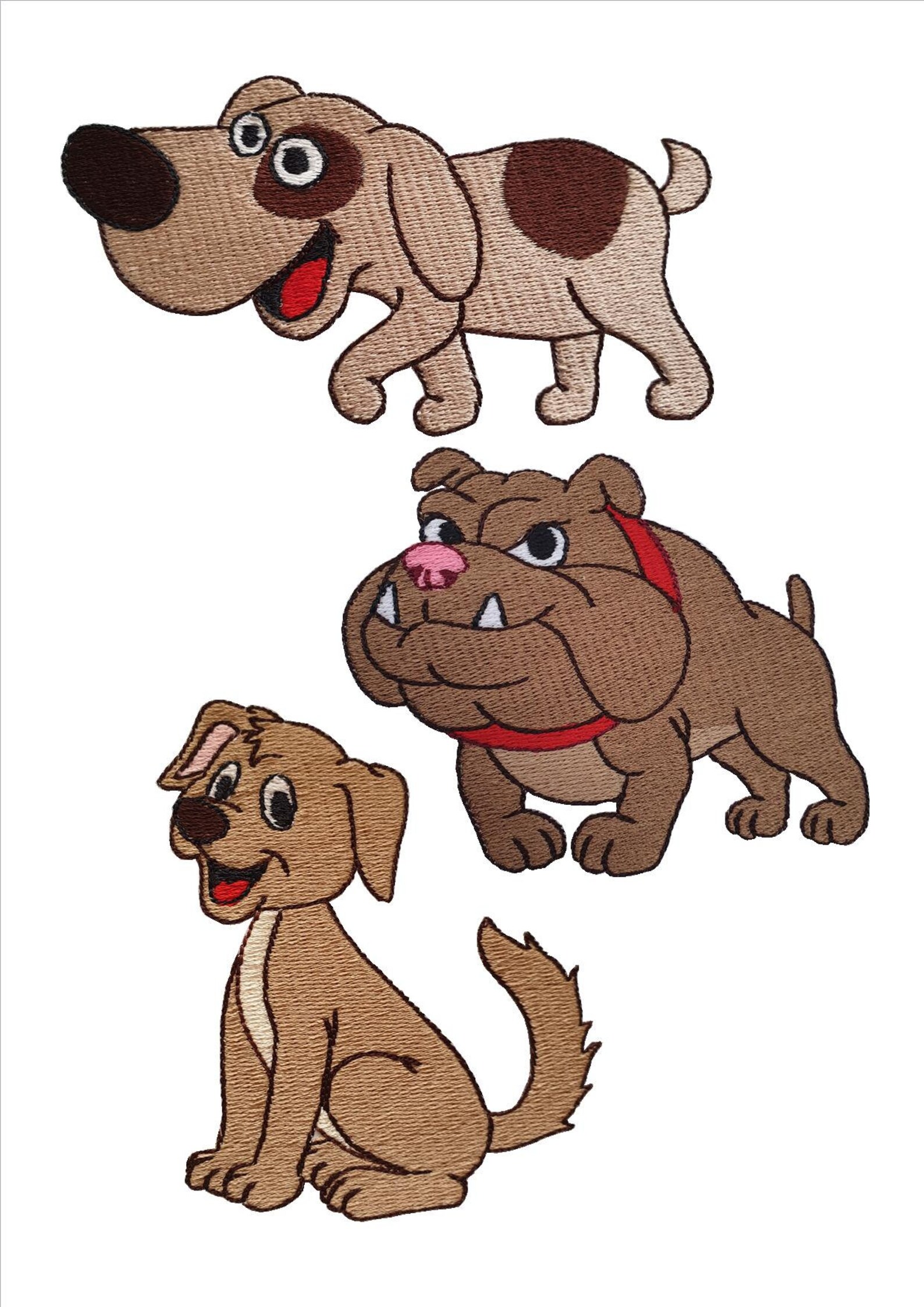 Happy Hounds Set of 10 Filled Stitch Machine Embroidery Designs/ Dogs ...