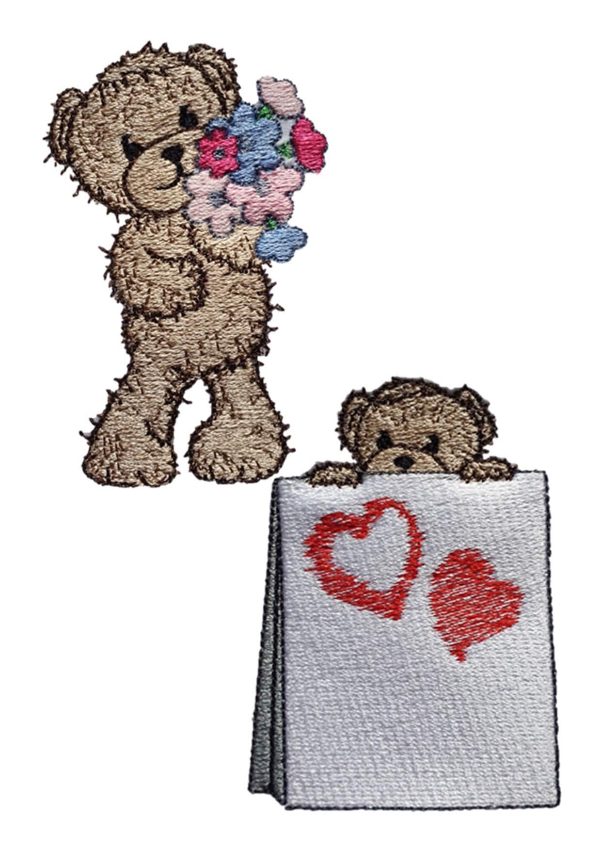 Teddy Love Set of 10 Filled Stitch Machine Embroidery Designs/teddy ...