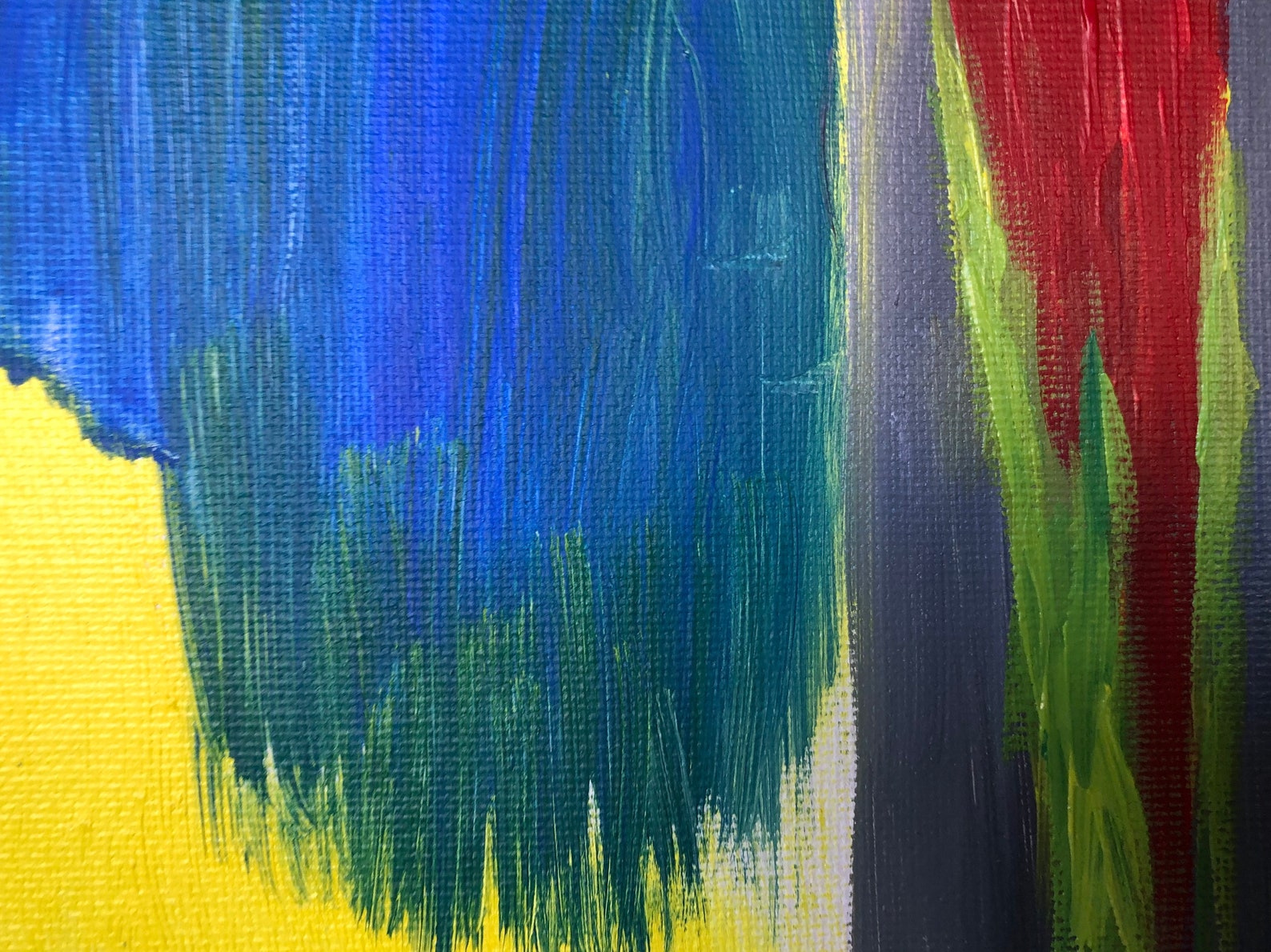 Abstract Bold Colors -2, Contemporary Art, Modern Art, Unique Design ...