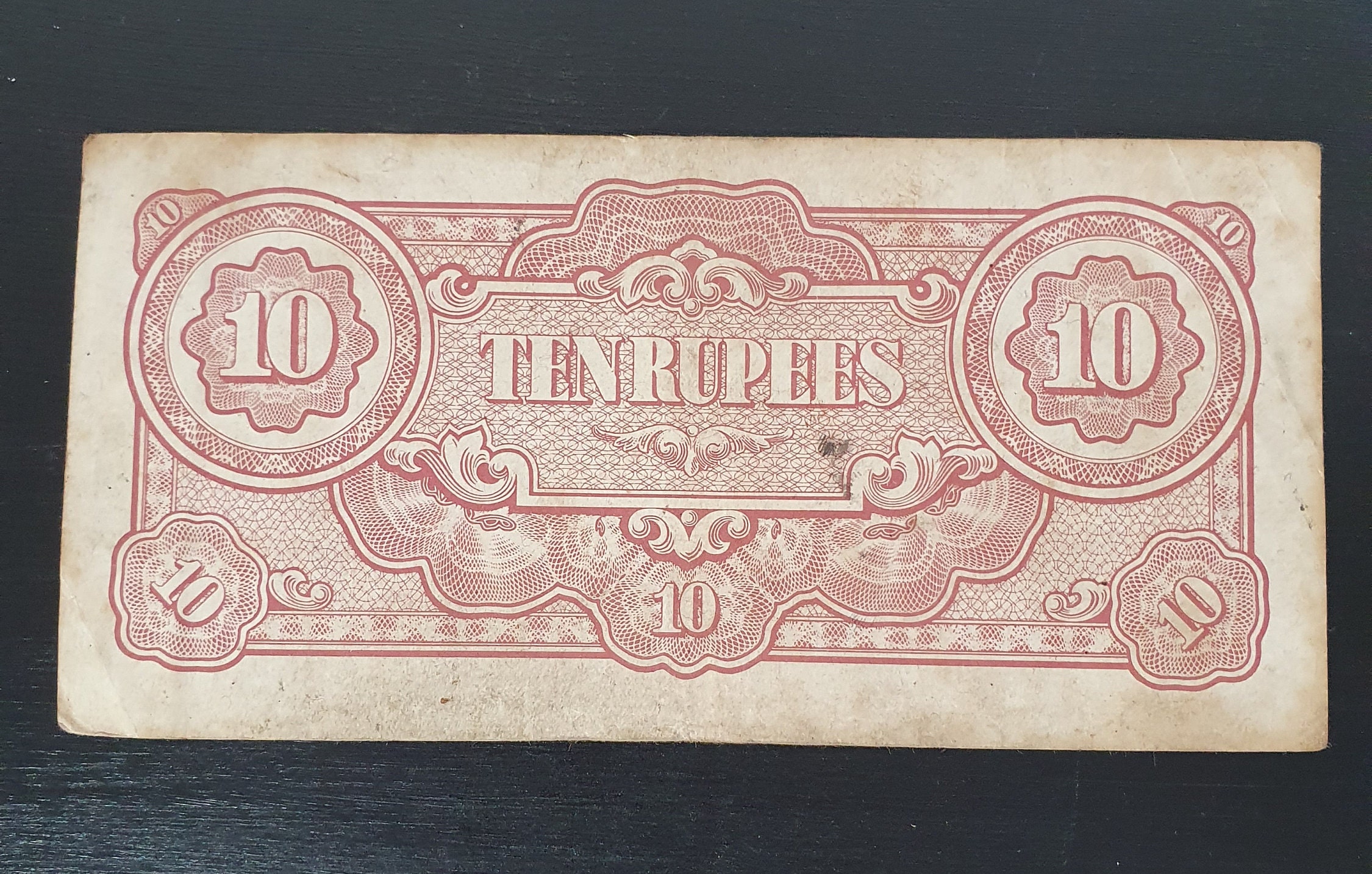 Japanese Government 10 Rupees Bank Note - Etsy