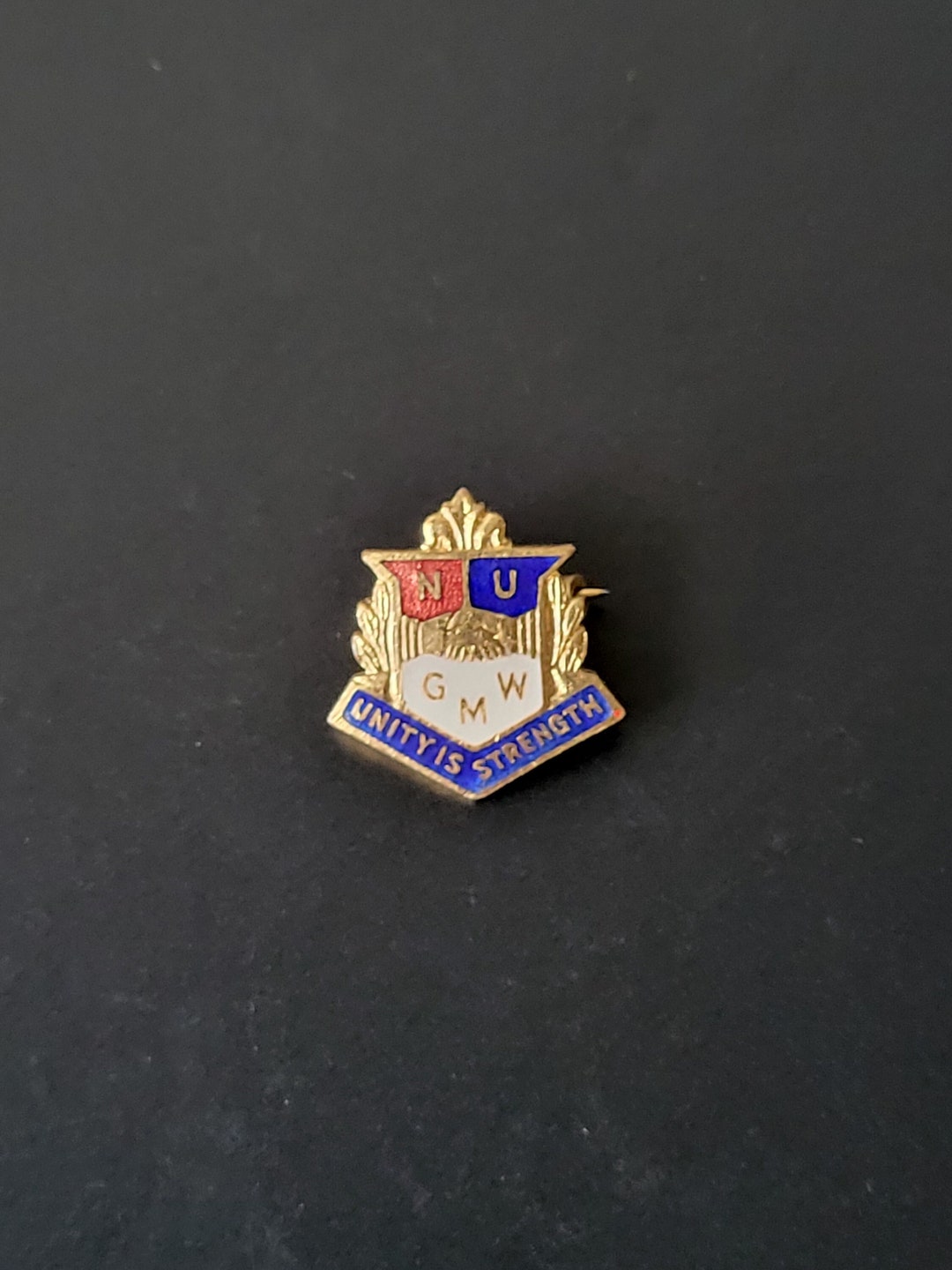 Vintage Unity is Strength 'NU GMW' Trade Union Enamel Pin Badge - 2cm ...