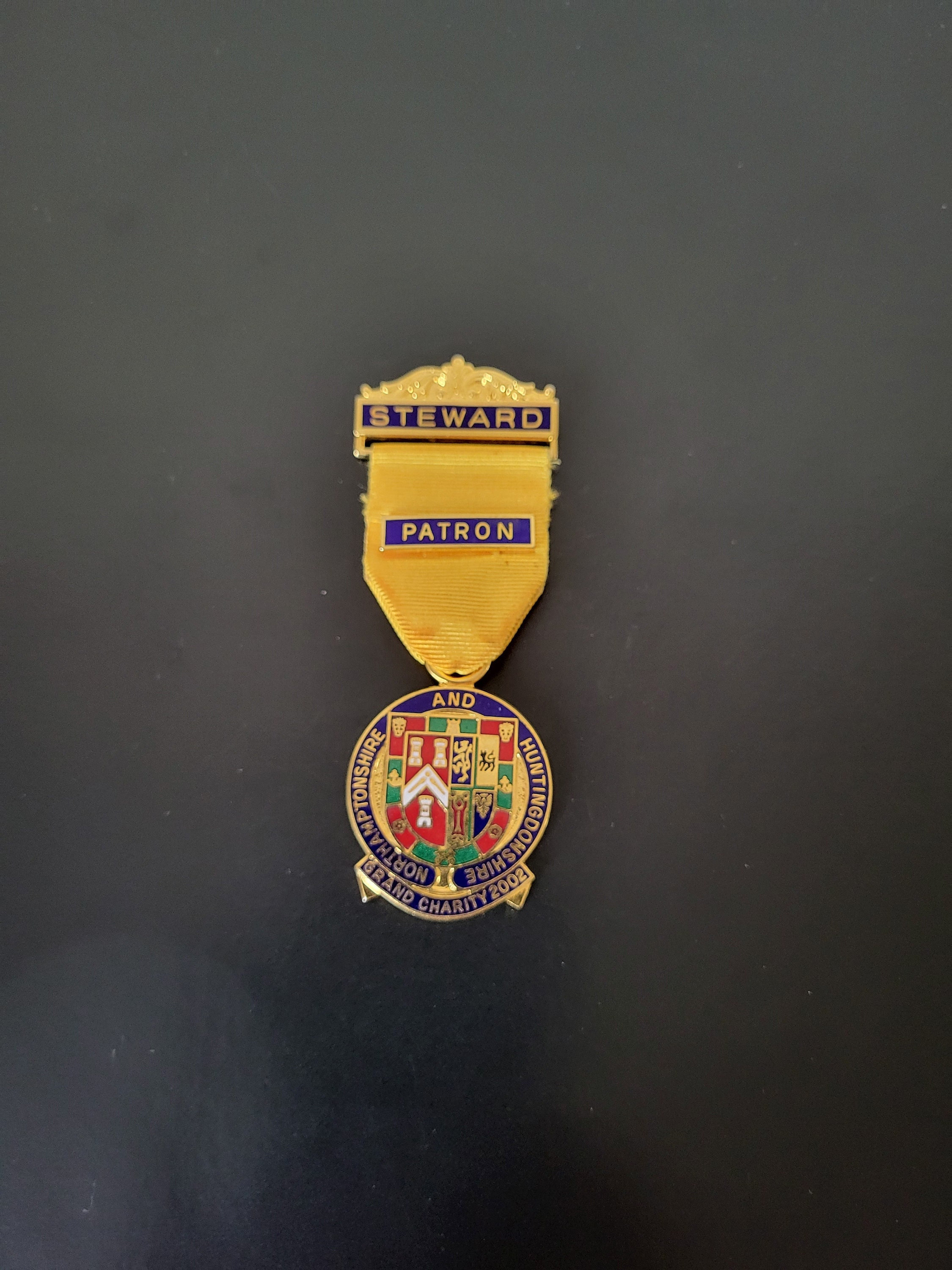 Vintage Masonic Steward Medal - Northamptonshire and Huntingdonshire ...