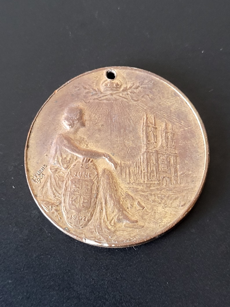 King Edward VII Commemorative 1902 Coronation Celebration Medal - E ...