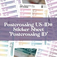 Postcrossing Labels - Sheets of 80 Adhesive Stickers - Postcards ...
