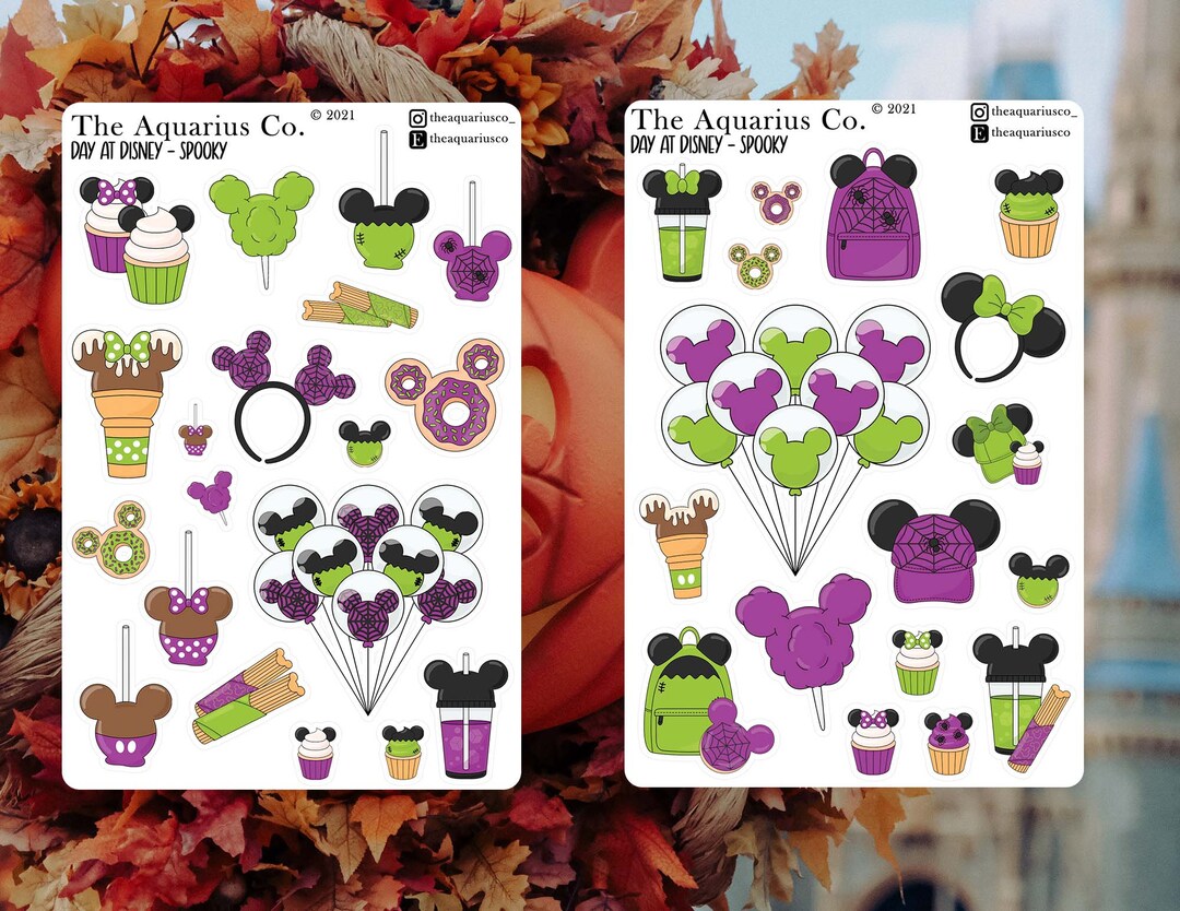 Day at Disney Halloween Treats! Spooky - Cute Candy Holiday Stickers ...