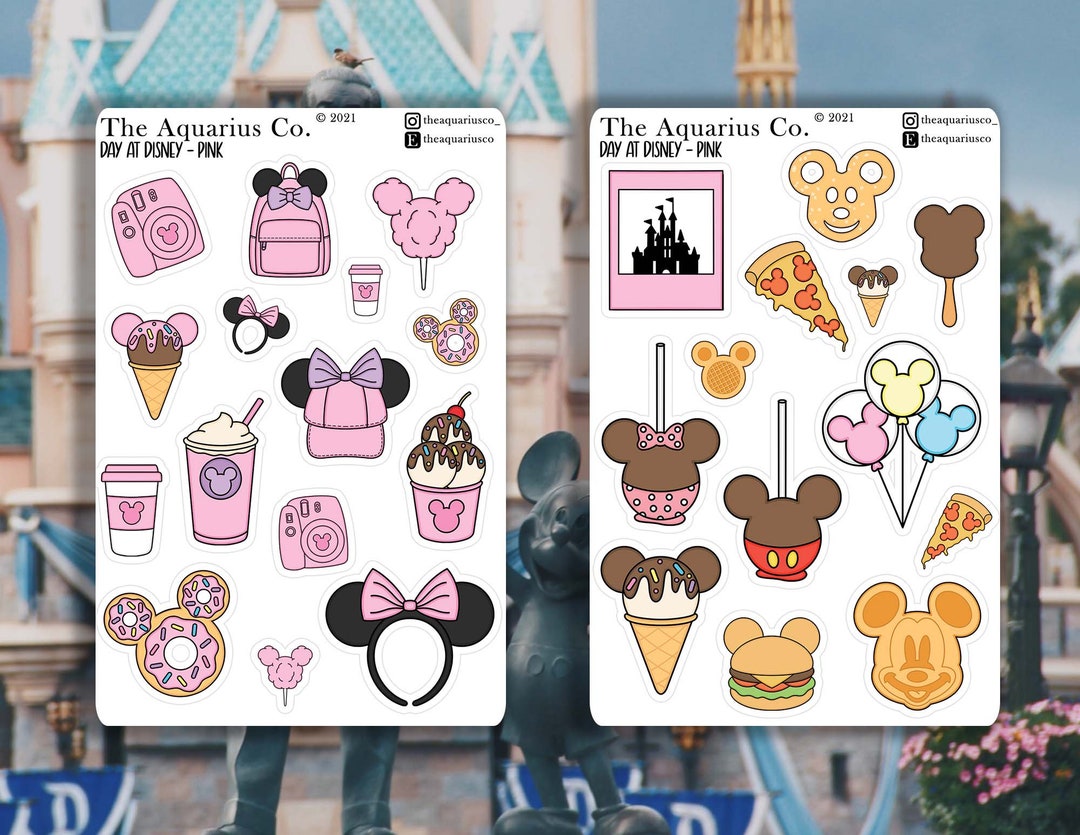 Day at Disney Treats! Happyplanner Travel Journal Stickers, Cute ...