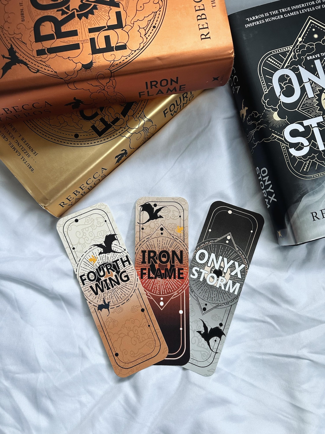 EMPYREAN Series Inspired Bookmarks | Fourth Wing | Iron Flame | Onyx ...