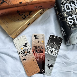 Fourth Wing Inspired Bookmarks | ONYX STORM - Etsy