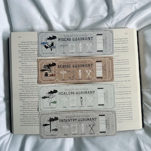 Fourth Wing Inspired Bookmarks | Riders Quadrant | Scribe Quadrant ...