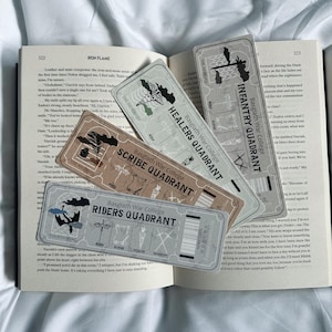 Fourth Wing Inspired Bookmarks | Riders Quadrant | Scribe Quadrant ...