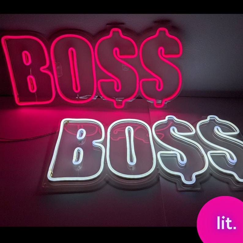 Life of Neon BOSS LED Neon Light Sign, Boss Lady Gifts, Office Decor ...