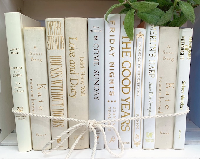 Vintage Decorative Book Stack, Book Bundle, Home Decor Books, Patterned ...