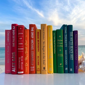 Rainbow Book Decor: Colorful Book Stack for Home Styling - Etsy