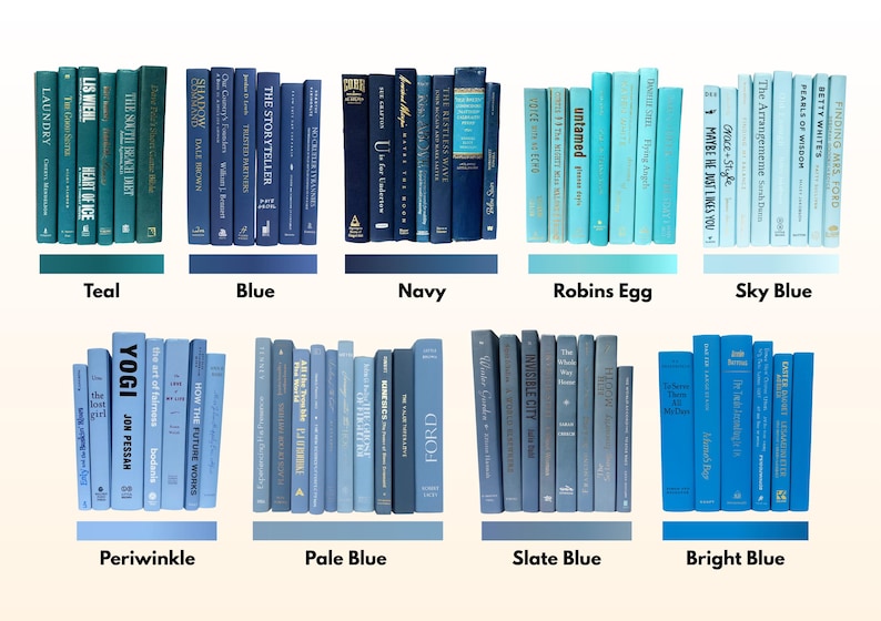 Custom Decorative Books by Color, Designer Decor, Real Hardcover Books ...