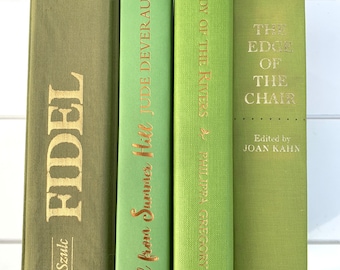 Sage Green Decor Decorative Books Bundle of Grey Pale - Etsy