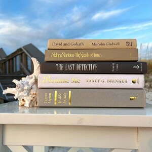 Decorative Neutral Earth Tone Books |shelf Decor Bundle of White, Beige ...