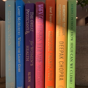 Rainbow Book Decor: Colorful Book Stack for Home Styling - Etsy