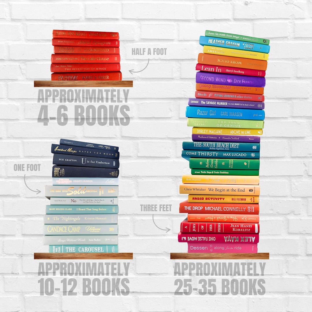 Custom Decorative Books by Color by the Foot: Colorful Bookshelf Decor ...