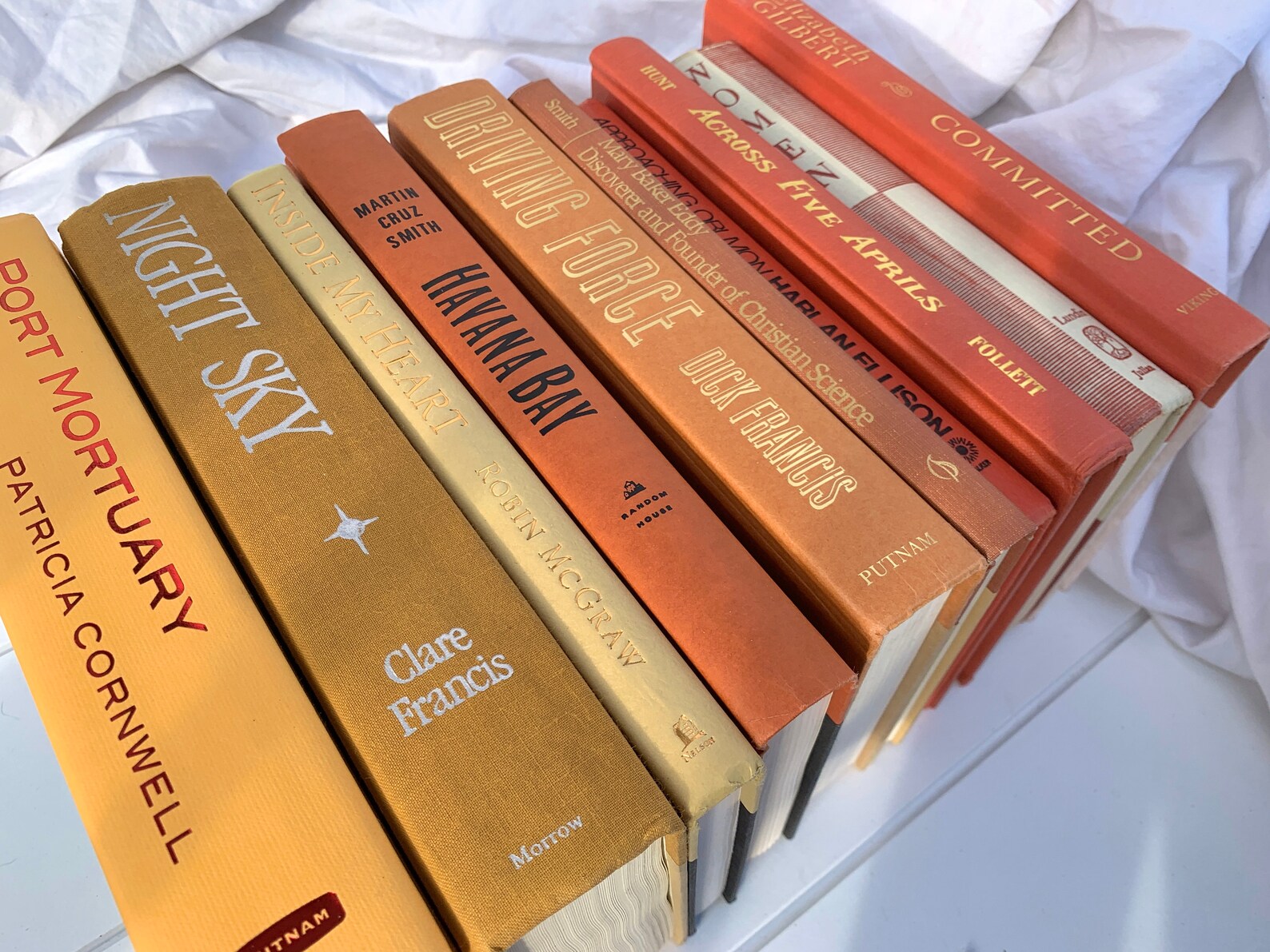 Decorative Yellow and Orange Book Shelf Decor Bundle of Books Stack ...