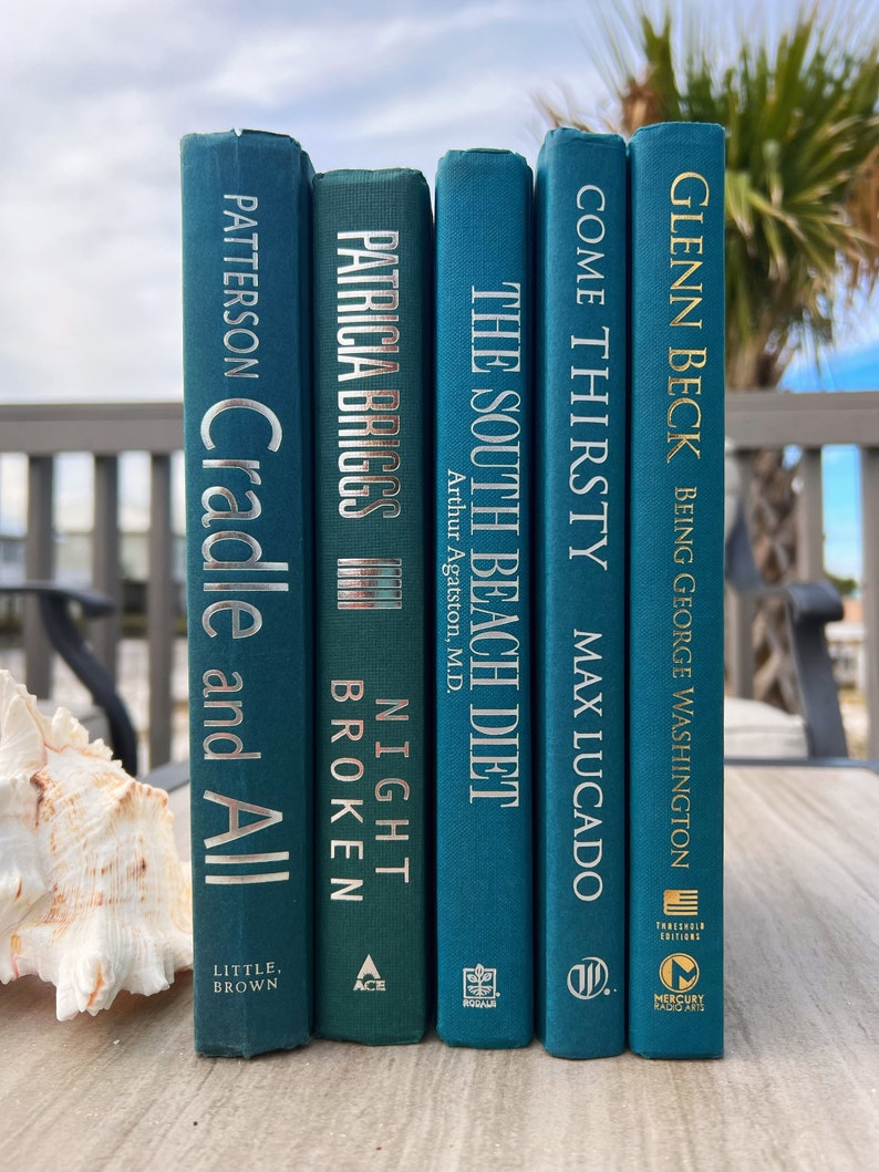 Decorative Book Bundle: Neutral Coastal Decor, Real Hardcover Books - Etsy