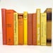 Decorative Yellow and Orange Book Shelf Decor Bundle of Books Stack ...