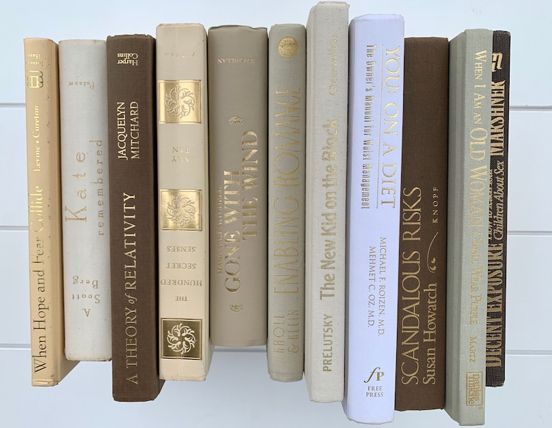 Decorative Book Bundle: Neutral Tones, Custom Colors - Etsy