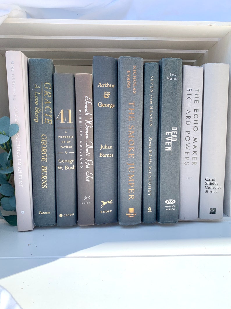 Neutral Decorative Books by Color: Gray, Grey & White Hardcover Books ...