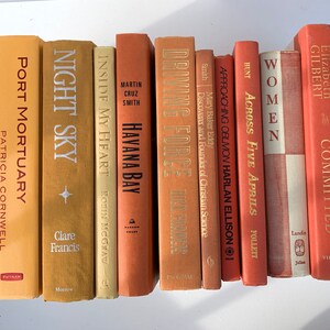Orange Decorative Book Set: Hardcover Books by Color - Etsy