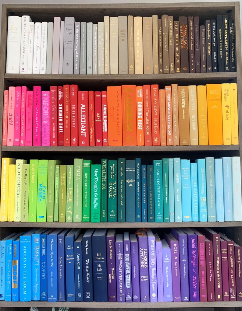 Custom Decorative Books by Color: Pick Your Colorful Bookshelf Decor - Etsy