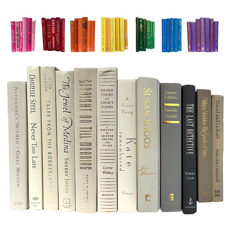 Custom Decorative Books by Color: Pick Your Colorful Bookshelf Decor - Etsy