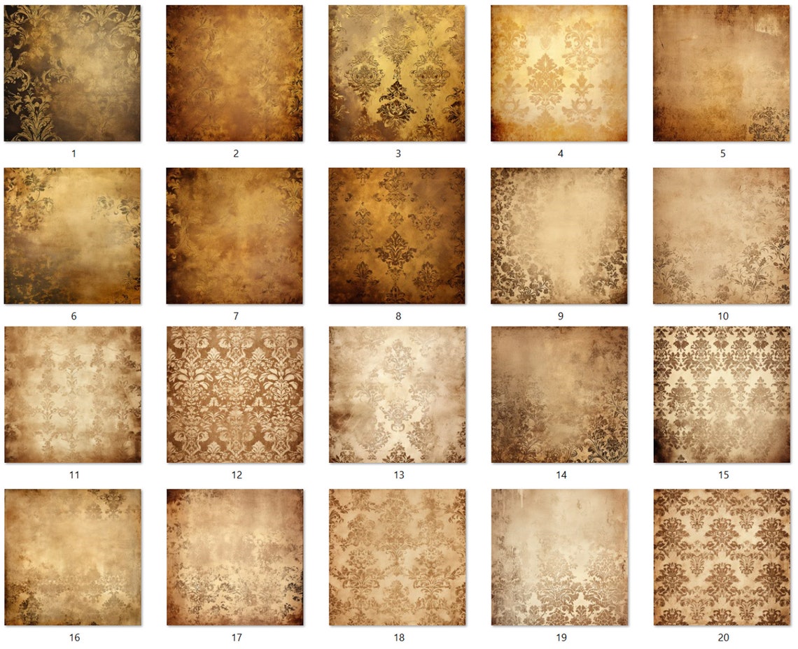 Brown Damask Digital Paper: Beige Grunge Textures (digital Download) - Etsy