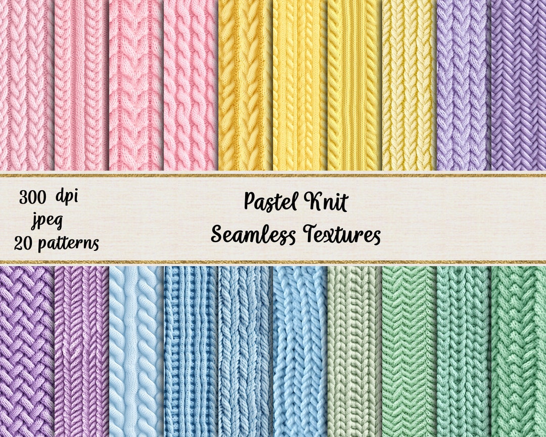 Pastel Knit Seamless Textures - Etsy