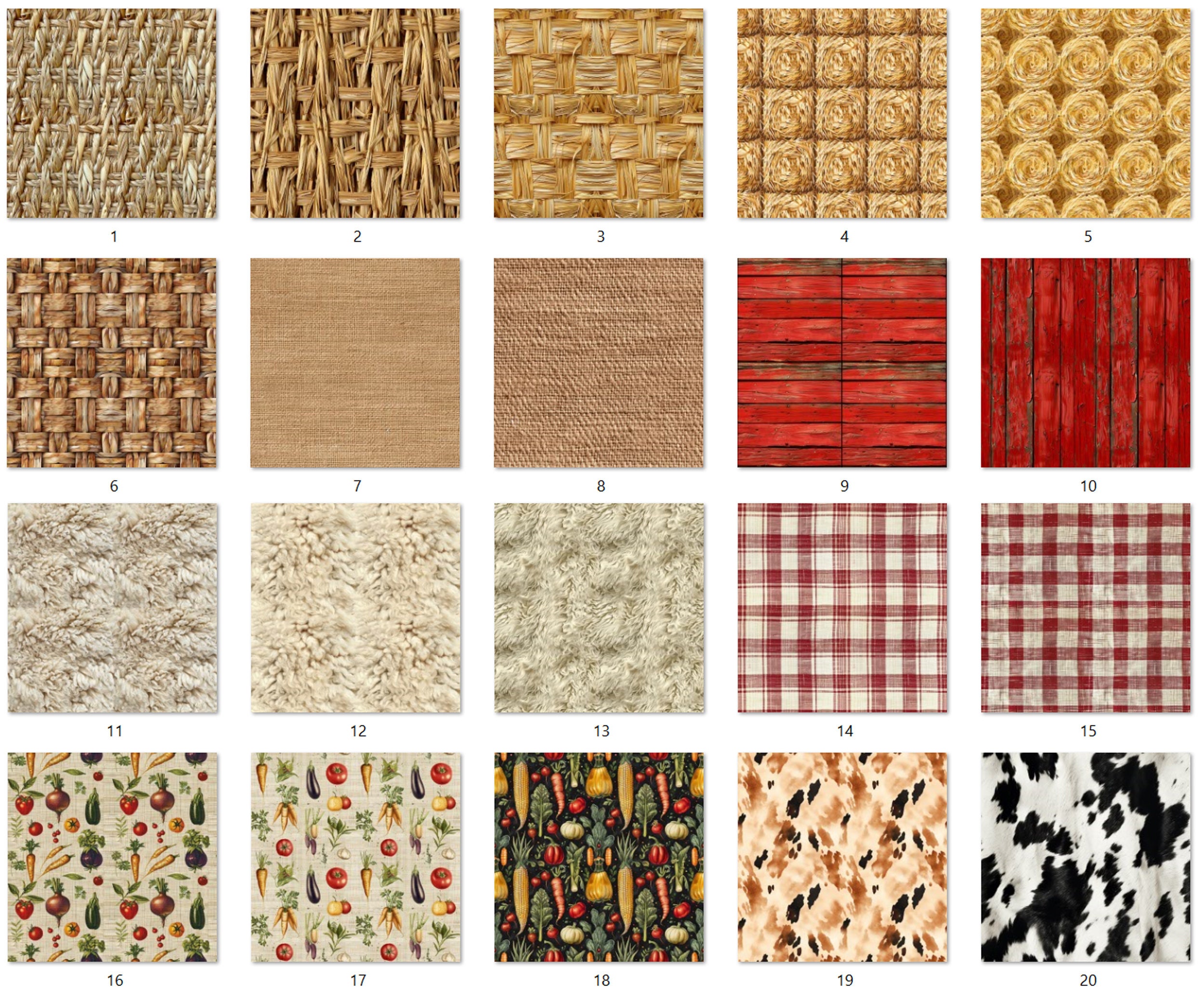 Farm Textures Digital Papers - Etsy