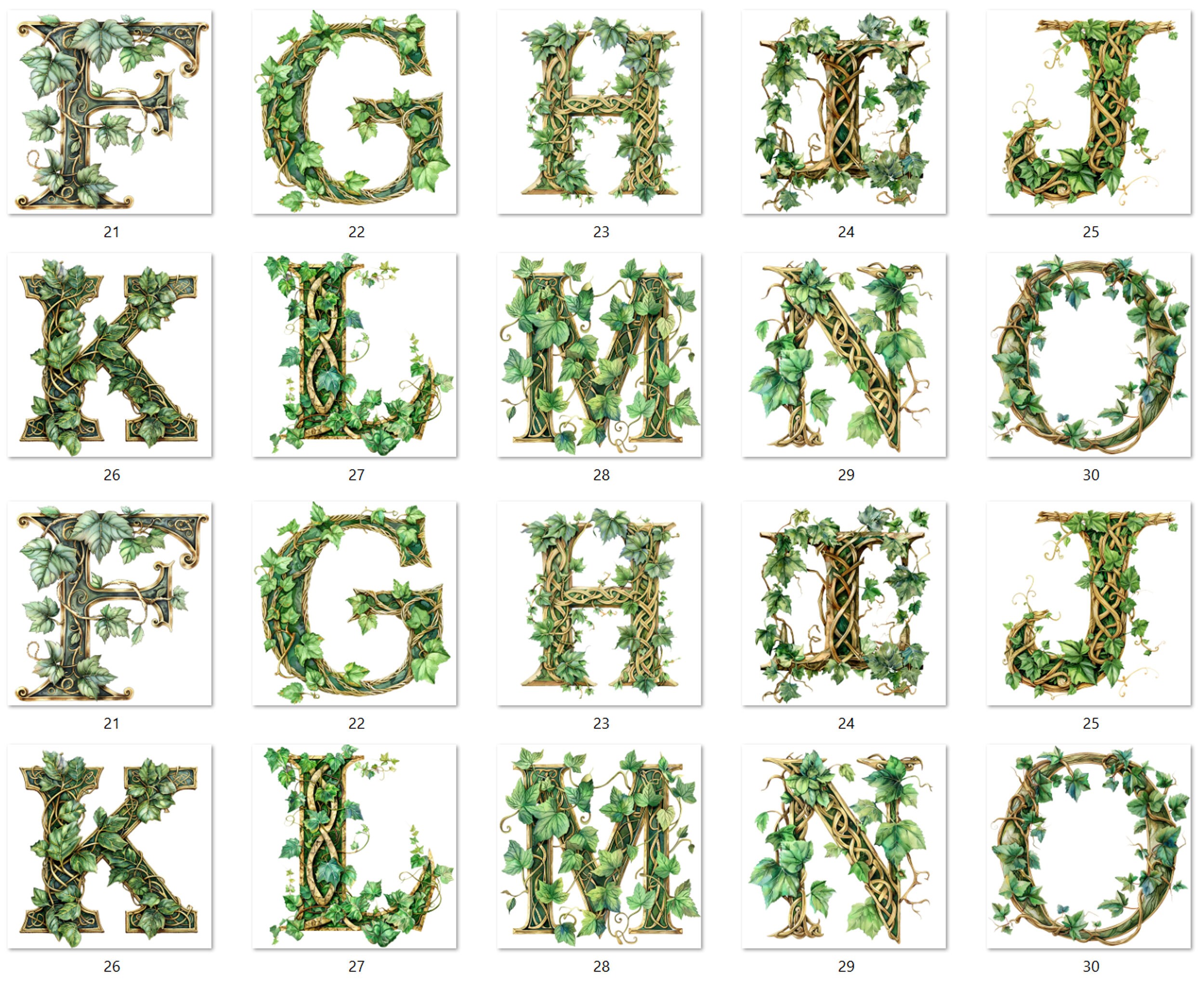Watercolor Celtic Knots Letters Clipart, Celtic Alphabet Clip Art ...