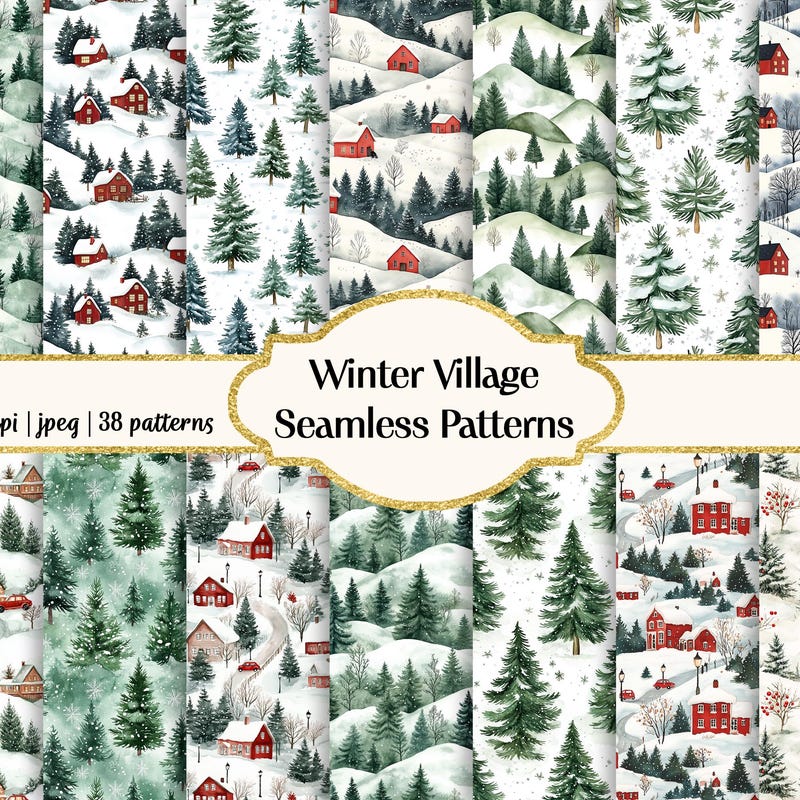 Winter Village - Etsy