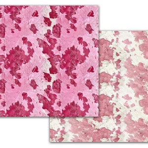 Pink Cowhide Textures, Printable Seamless Patterns, Commercial Use - Etsy