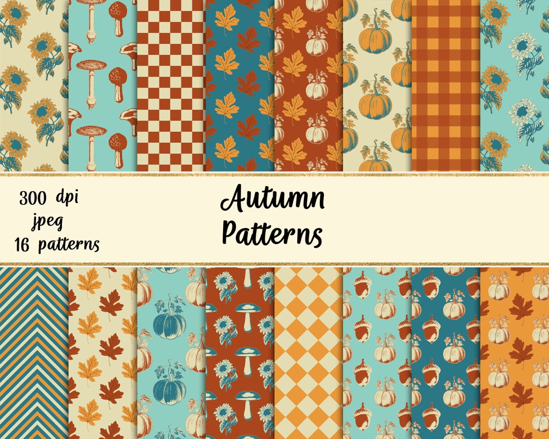 Autumn Digital Papers - Etsy