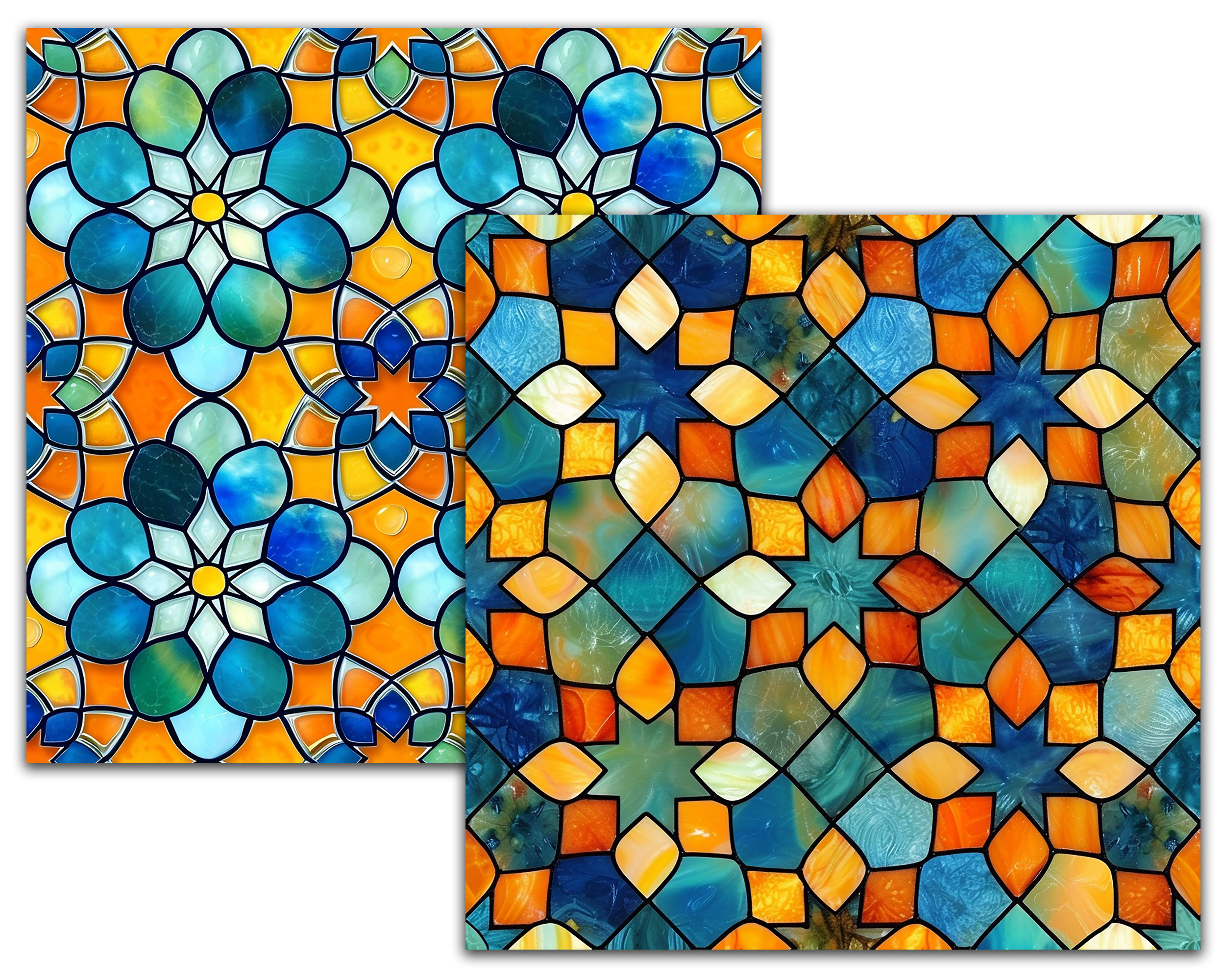 Stained Glass Seamless Arabic Patterns - Etsy