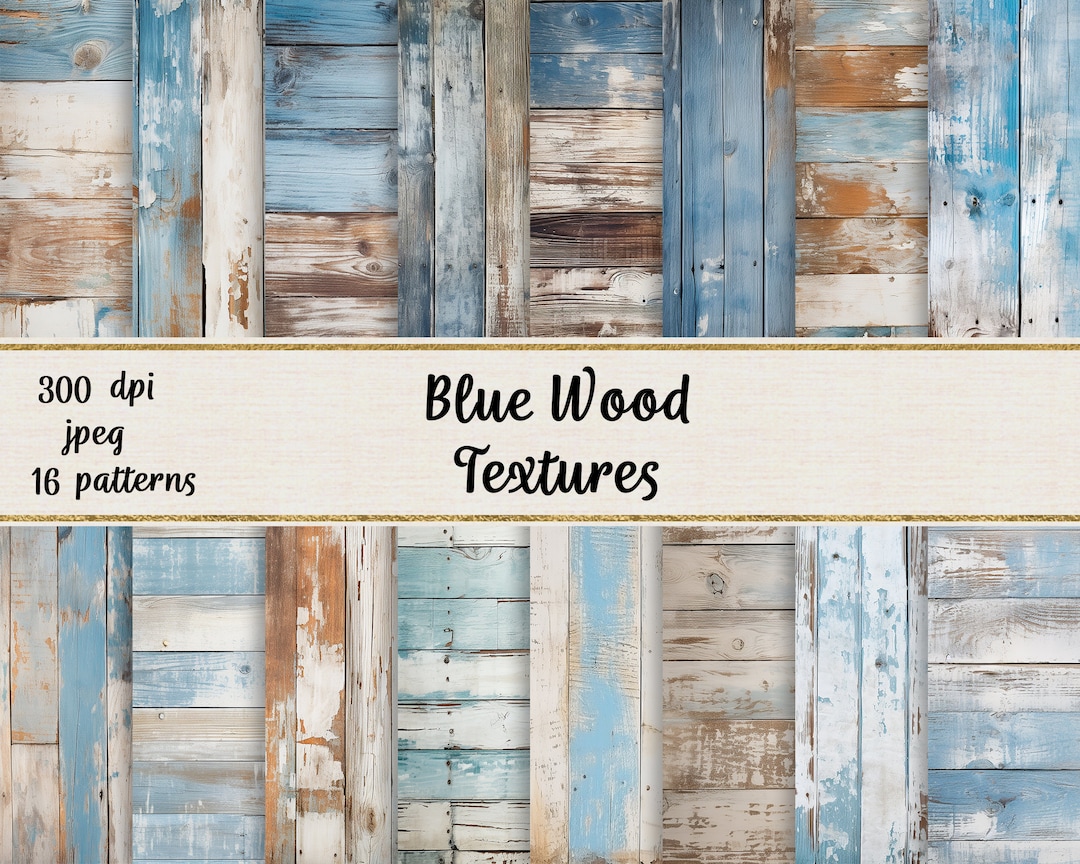 Blue Rustic Wood Textures - Etsy