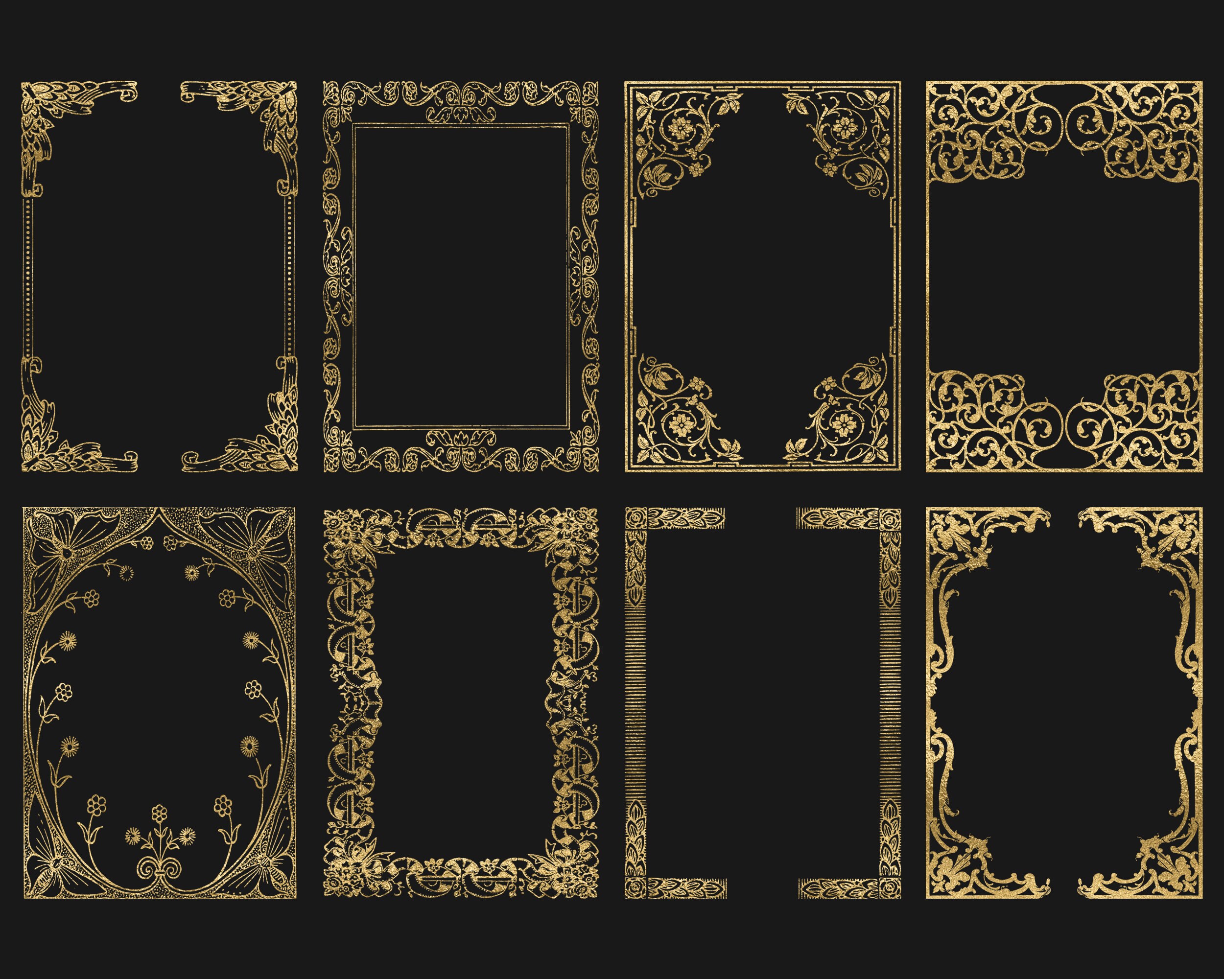 Gold Frames Overlays - Etsy