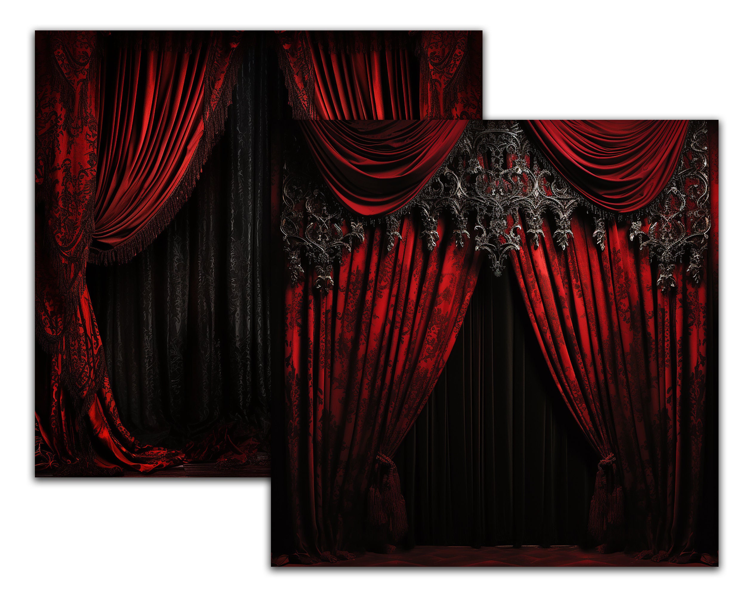 Black and Red Gothic Digital Papers - Etsy