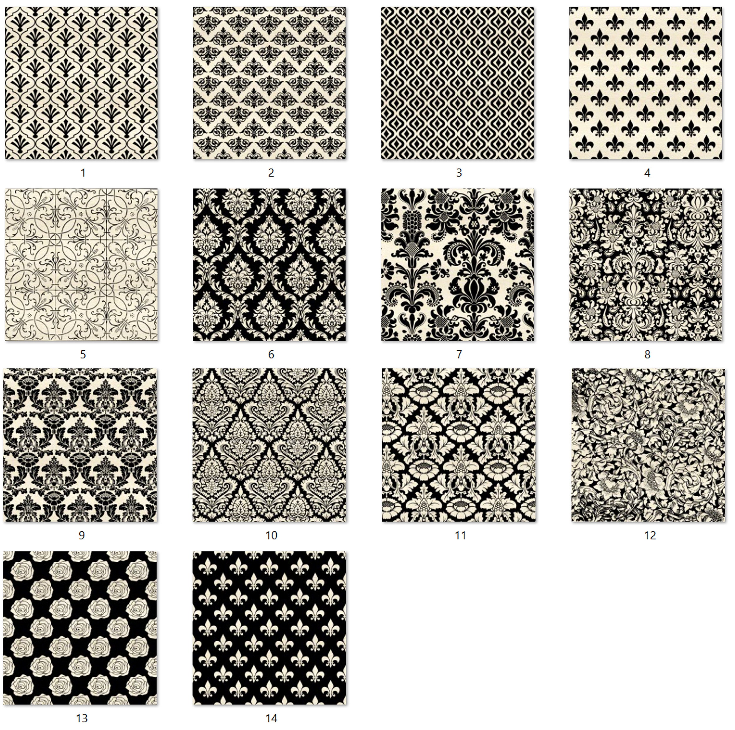 Black and Ivory Patterns - Etsy