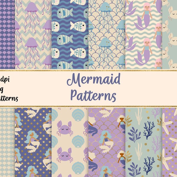 Digital Mermaid - Etsy