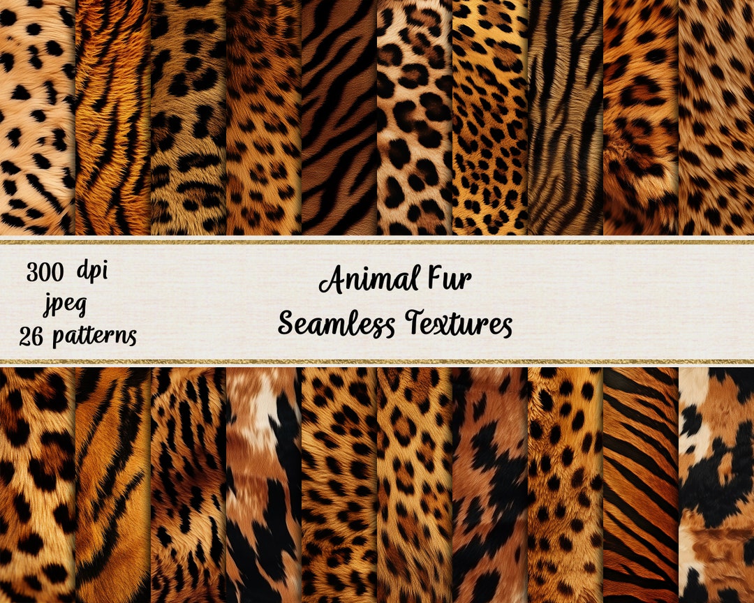 Animal Fur Textures, Printable Seamless Patterns, Commercial Use - Etsy